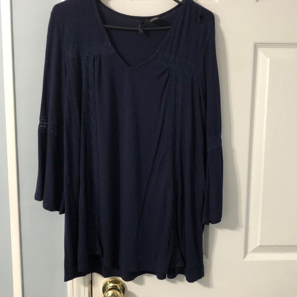 new directions | Tops | Extra Large Long Sleeve Navy Blouse | Poshmark